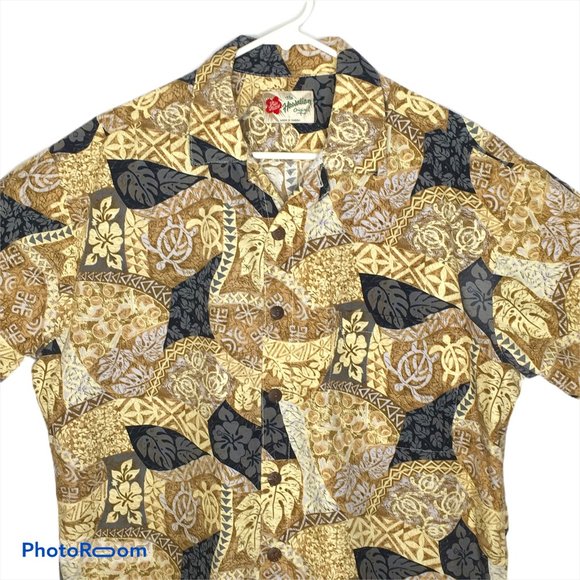 Hilo Hattie | Shirts | Hilo Hattie Tiki Tapa Print Hawaiian Aloha Shirt ...